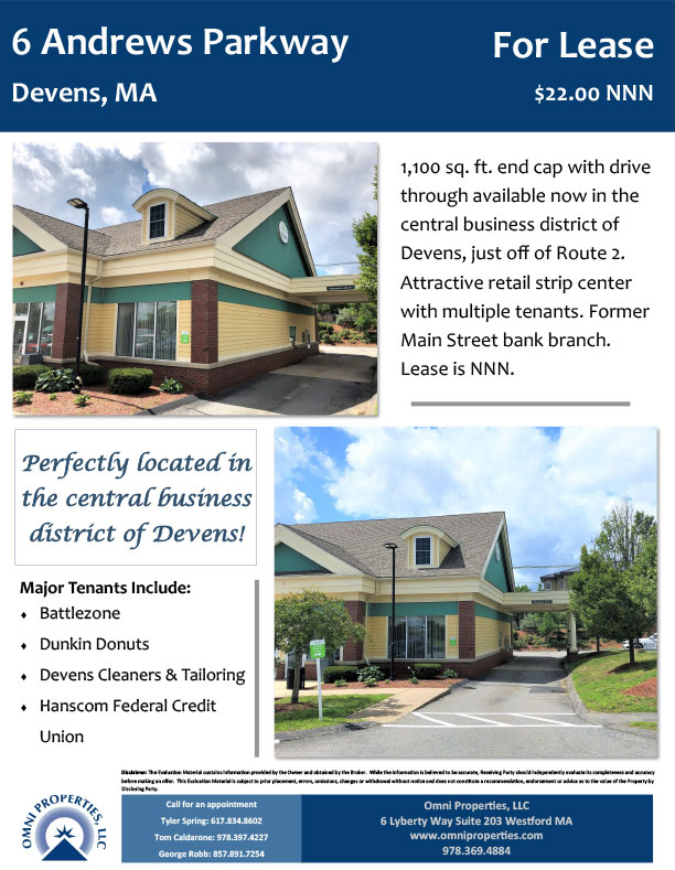For Lease: 6 Andrews Parkway, Devens, MA - Omni Properties